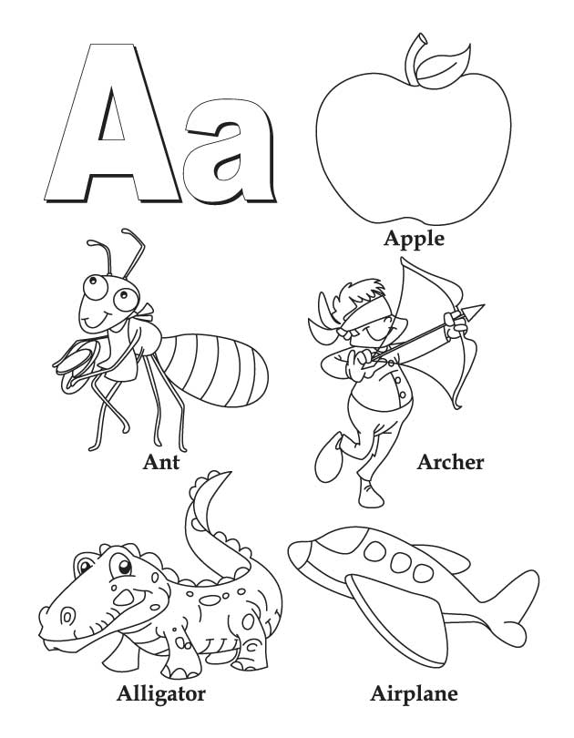 My A To Z Coloring Book Letter A Coloring Page Download Free My A To