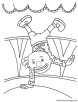Circus clown coloring page