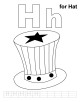 Letter Hh printable coloring page