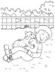 Playing coloring page