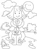 Playing coloring page