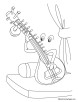 Sitar coloring page